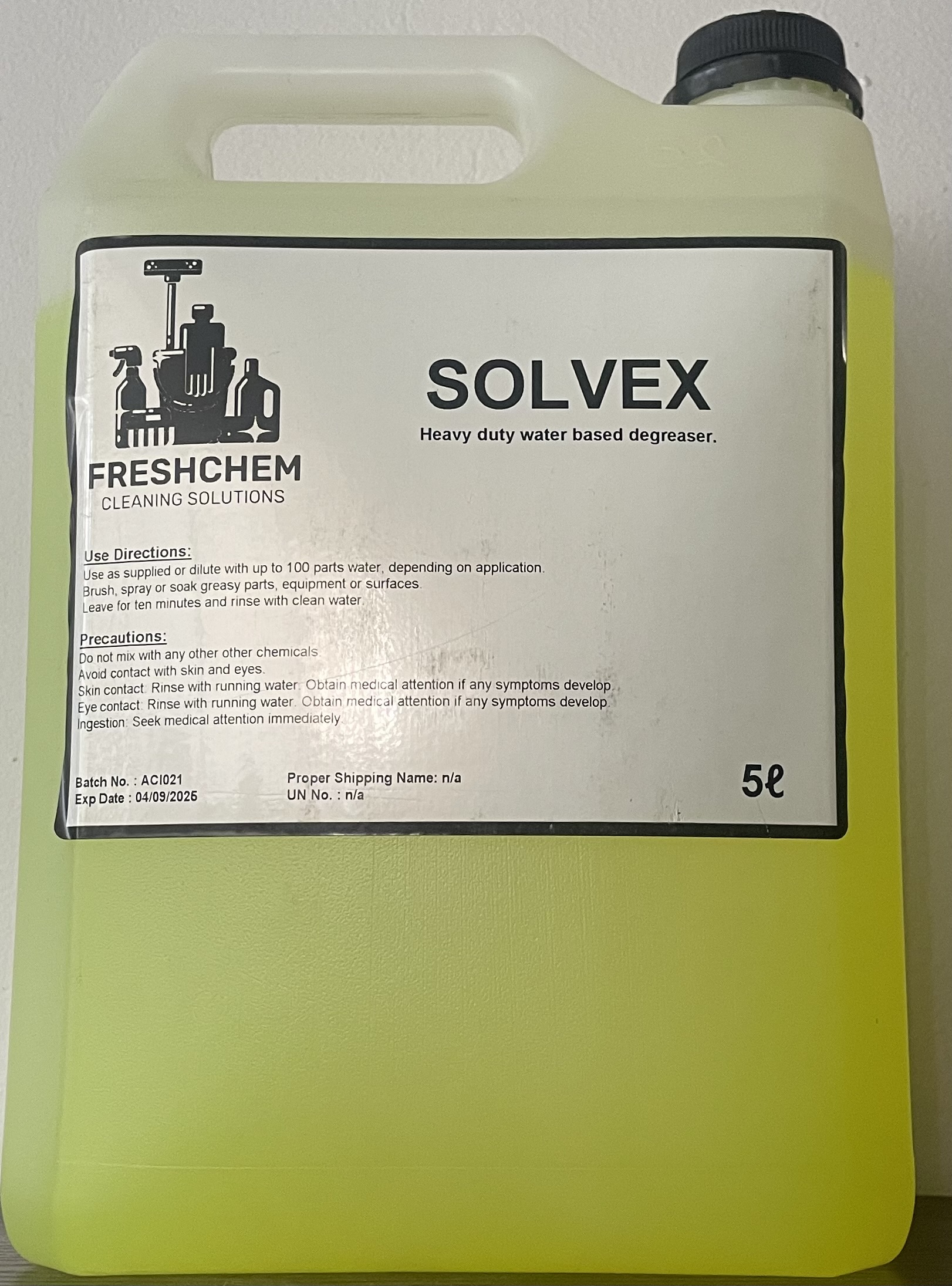 SOLVEX 5L HEAVY DUTY DEGREASER – Fresh Chem
